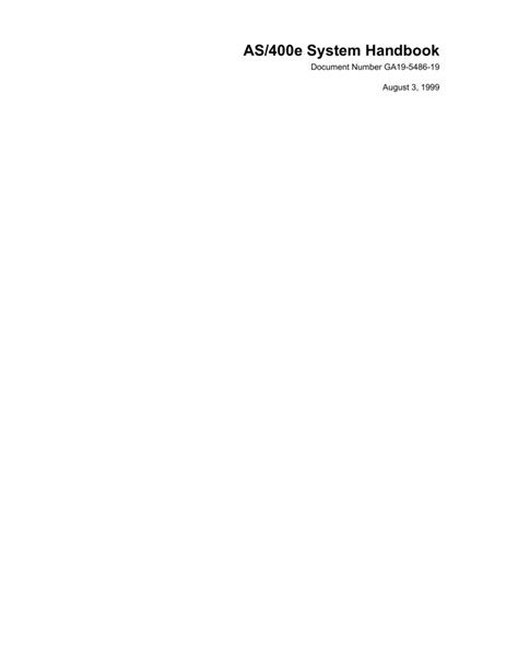 As400 System Handbook V4r4m0