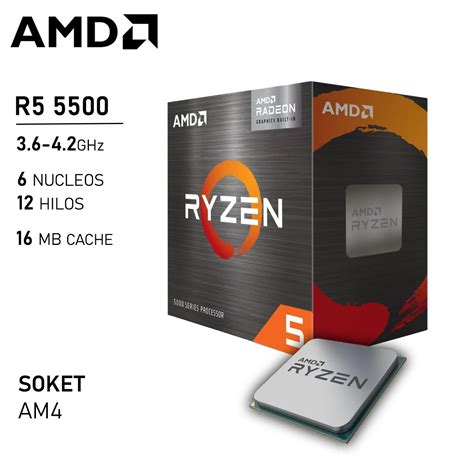 Procesador Amd Ryzen 5 5500 3 6ghz 6 Núcleos 12 Hilos Am4 Quito Ecuador