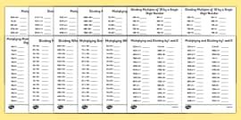 Multiplying And Dividing By Worksheet Worksheet