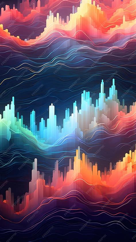 Premium Photo Colorful Abstract Data Visualizations Wallpaper For The Phone