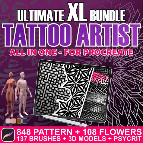 ProCreate ULTIMATE Brushset Bundle Tattoo Procreate25