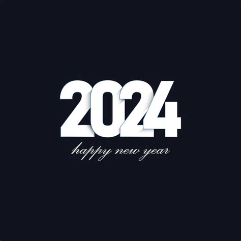 Feliz año nuevo 2024 Vector Premium