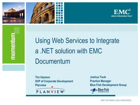 Using Web Services To Integrate A Net Solution With Emc Documentum Ppt