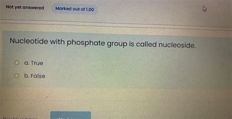 Solved Nucleotide With Phosphate Group Is Called Nucleoside