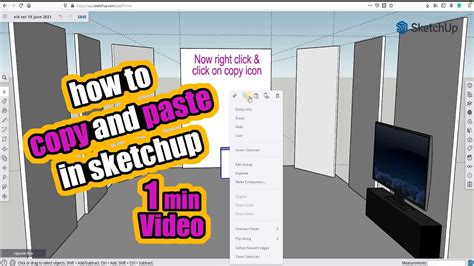 How To Copy And Paste An Object In Sketchup I How To Copy And Paste In