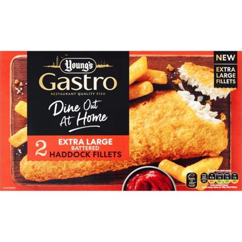Youngs Gastro 2 Extra Large Battered Haddock Fillets 450g Compare Prices And Where To Buy