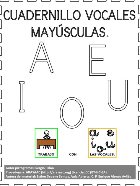 Fichas De Vocales Mayúsculas Infantil Pdf Artes Del Lenguaje Y