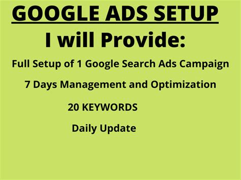 Setup And Optimize Your Google Ads Campaigns For 100 SEOClerks