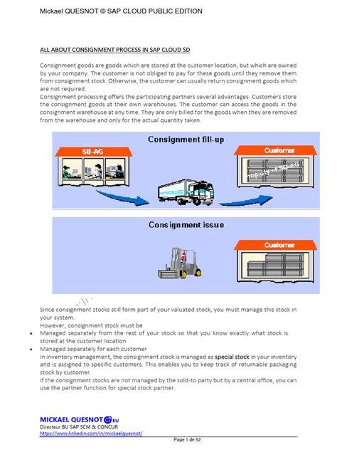 Consignment Process In Sap Cloud Sd Pdf