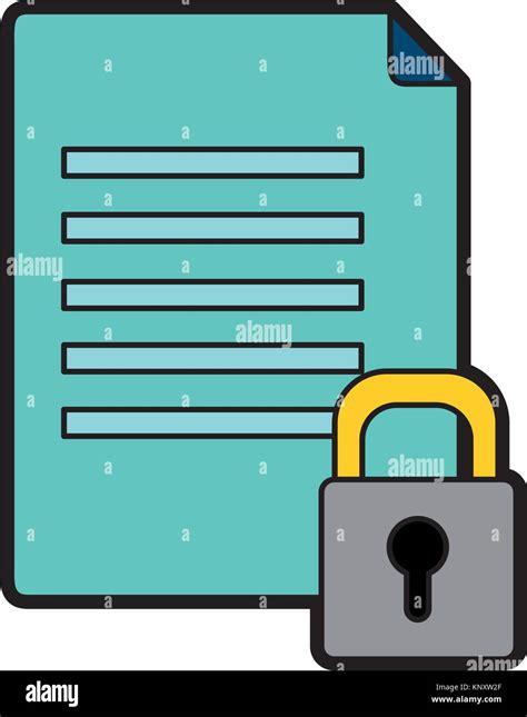 Document And Padlock Design Stock Vector Image Art Alamy