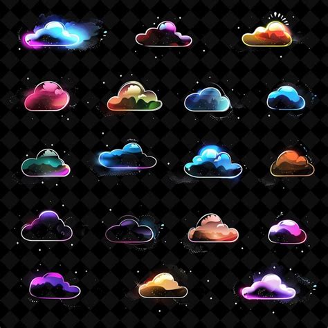 A Rainbow Cloud With Different Colors And The Word Cloud On It