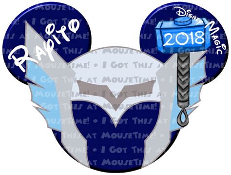 Mickey Thor Ears Magnet Or Iron On Etsy