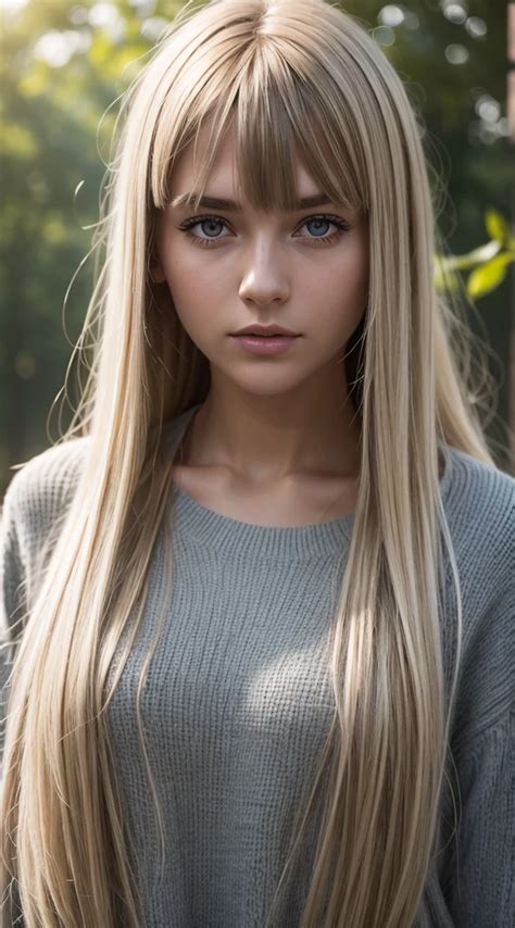 One Girl Beautiful Swedish Girl Solo Focus Long Dark Blond Hair