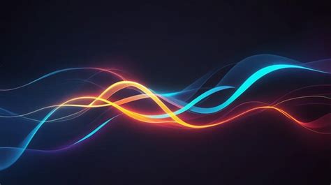 Energy Light Lines Flow Background Premium Ai Generated Image