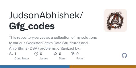 GitHub JudsonAbhishek Gfg Codes This Repository Serves As A