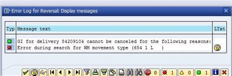 solved error during search for wm movement type 654 1l sap