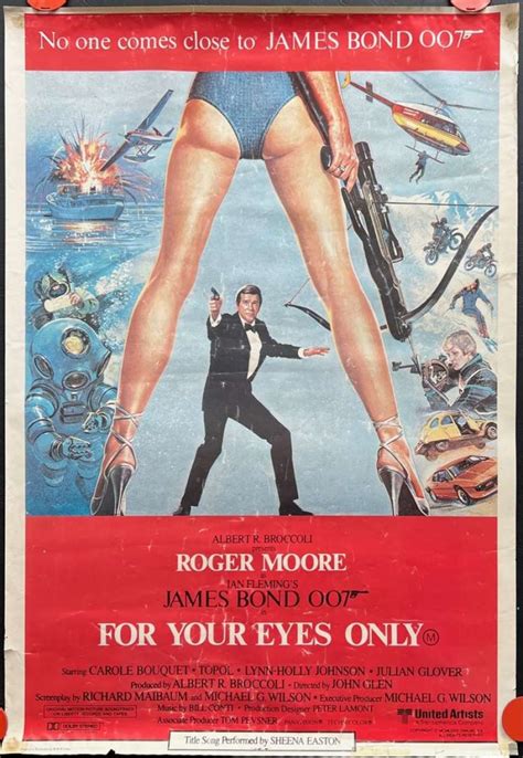 All About Movies For Your Eyes Only Poster One Sheet Original Rolled 1981 007 Bond