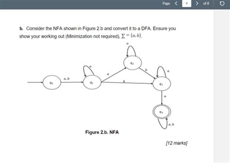 Solved Page of с b Consider the NFA shown in Figure Chegg com