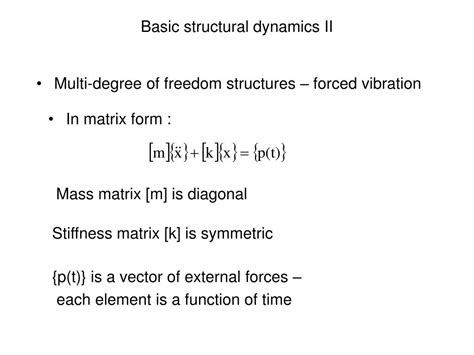Ppt Basic Structural Dynamics Ii Powerpoint Presentation Free Download Id 6595834