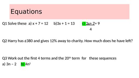 Equations Problem Solving Teaching Resources