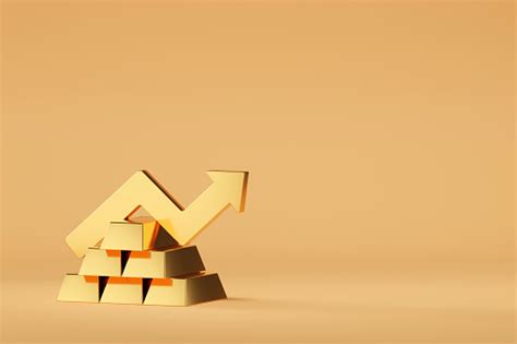 3d 렌더링 황금 화살표와 장면에 복잡하게 통합된 금은 재정적 풍요와 성공적인 투자를 의미합니다 경제에 대한 스톡 사진 및 기타 이미지 Istock