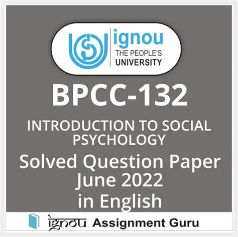 BPCC INTRODUCTION TO SOCIAL PSYCHOLOGY In English Solved Question Paper June Free