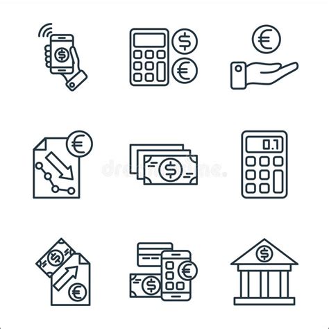 Linear Calculating Icon From Electronic Stuff Fill Outline Collection Thin Line Calculating