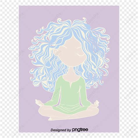 요가 미녀 벡터 만화 소재젊은종교낙서 Png 일러스트 무료 다운로드 Lovepik