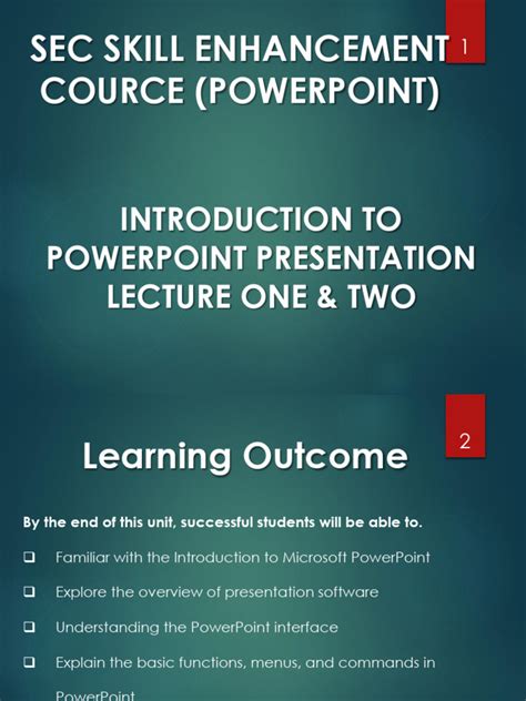 Powerpoint Lecture Note For Week One And Two Pdf Microsoft Power