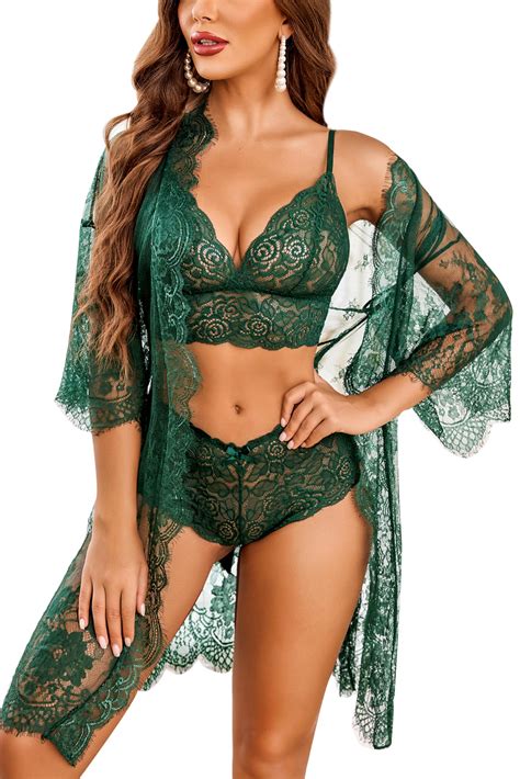 Avidlove Women Sexy Lingerie Set 3 Piece Bra And Panty Sets And Lace