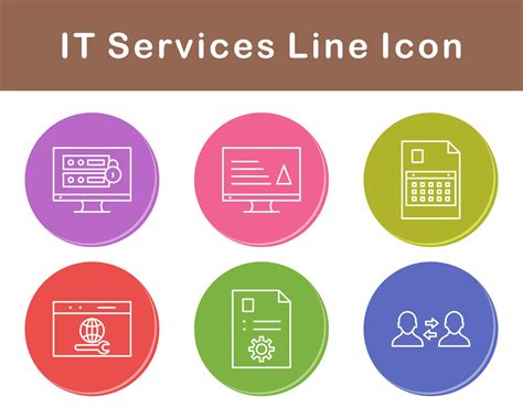 IT Services Vector Icon Set 21427328 Vector Art At Vecteezy