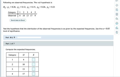 Solved Following Are Observed Frequencies The Null
