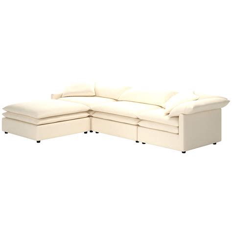 Mattea 4 Piece Sectional Sofa With Left Arm Bloce Noir Cb2