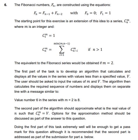 Solved 6 The Fibonacci Numbers Fn Are Constructed Using
