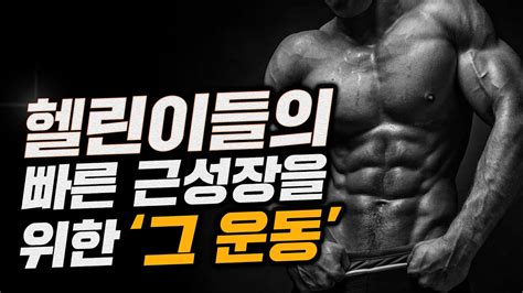 헬스 초보자가 근성장을 위해 반드시 해야할 운동들 Youtube