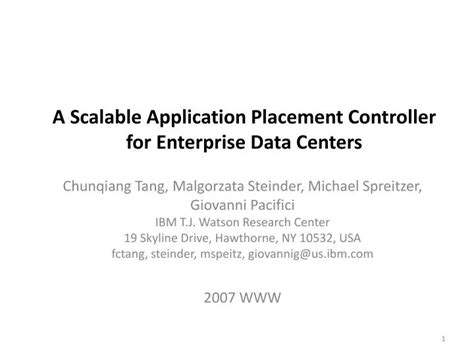 Ppt A Scalable Application Placement Controller For Enterprise Data Centers Powerpoint