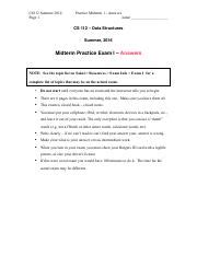 su16-practice-midterm1-ans.pdf - CS112 Summer 2016 Page 1 Practice Midterm 1 - Answers name CS ...