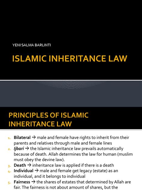 Introduction To Islamic Inheritance Law Eng Pdf Inheritance Justice