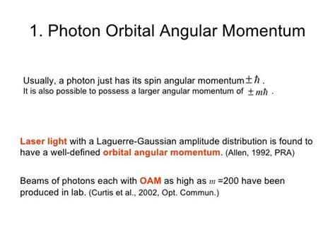 Orbital Angular Momentum Of Light Physics Forums