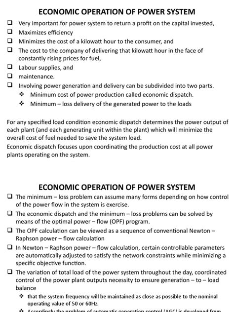 Economic Operation Of Power System Pdf Rectifier High Voltage Direct Current
