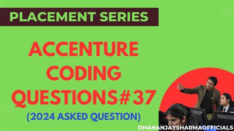 37 Accenture Coding Questions August 2024 Asked Question Accenture Coding Questions Youtube