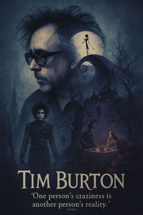 Tim Burton Fan Poster Gothic Dreams And Whimsical Darkness Movie