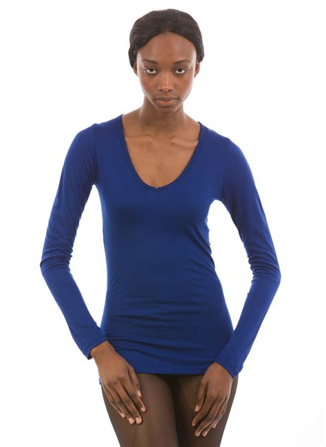 100 Bamboo Womens Long Sleeve V Neck The Bamboo Shirt Natural And