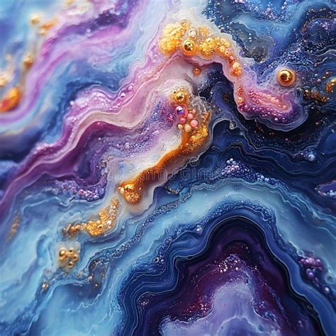 Undulating Liquid Surface On Which Smooth Waves Form A Colorful Gradient Stock Image Image Of