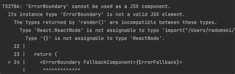Errorboundary Cannot Be Used As A Jsx Component · Issue 137