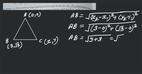 Example 21 If Two Vertices Of An Equilateral Triangle Be 0 0 3 3 Fi