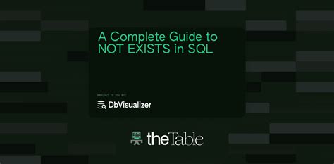 A Complete Guide To Not Exists In Sql