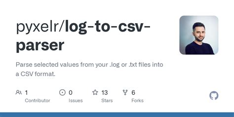 Github Pyxelrlog To Csv Parser Parse Selected Values From Your Log