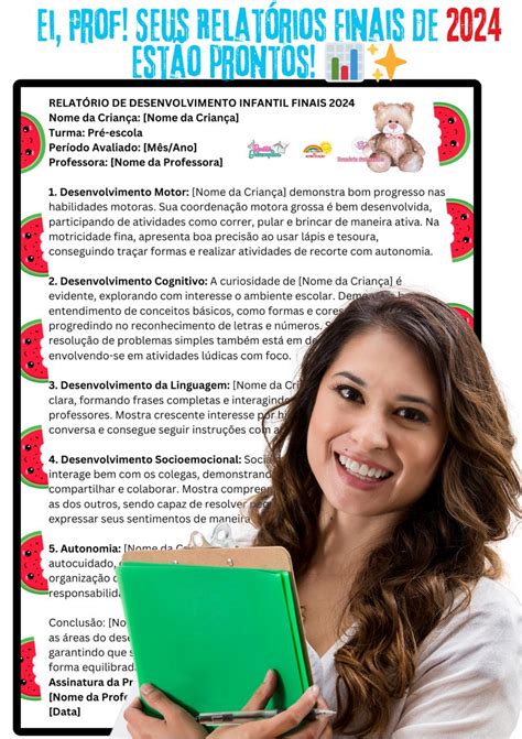 RelatÓrios Finais De Desenvolvimento BerÇÁrio Maternal PrÉ Escola E