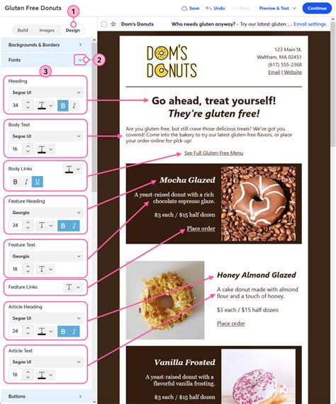 Format And Style Text In An Email